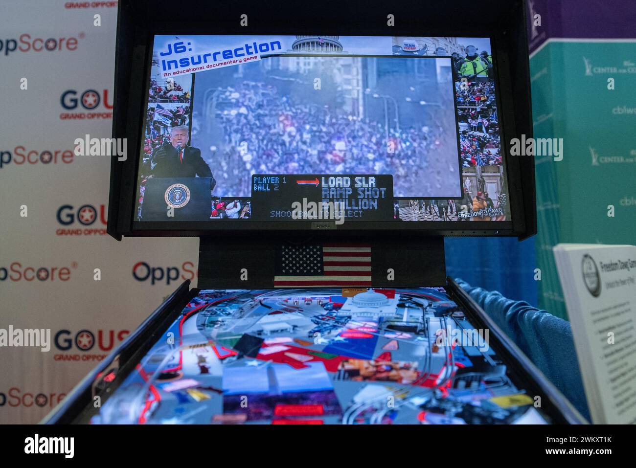 Oxon Hill, United States. 22nd Feb, 2024. A pinball machine described ...