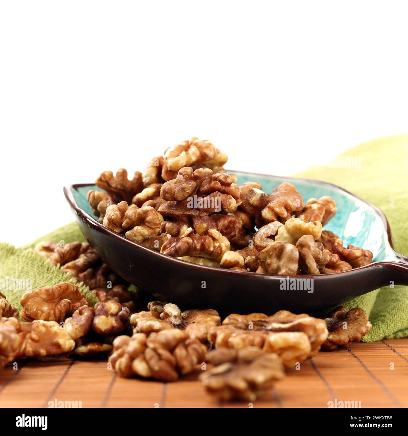 Walnut kernel isolated on white background Stock Photo - Alamy