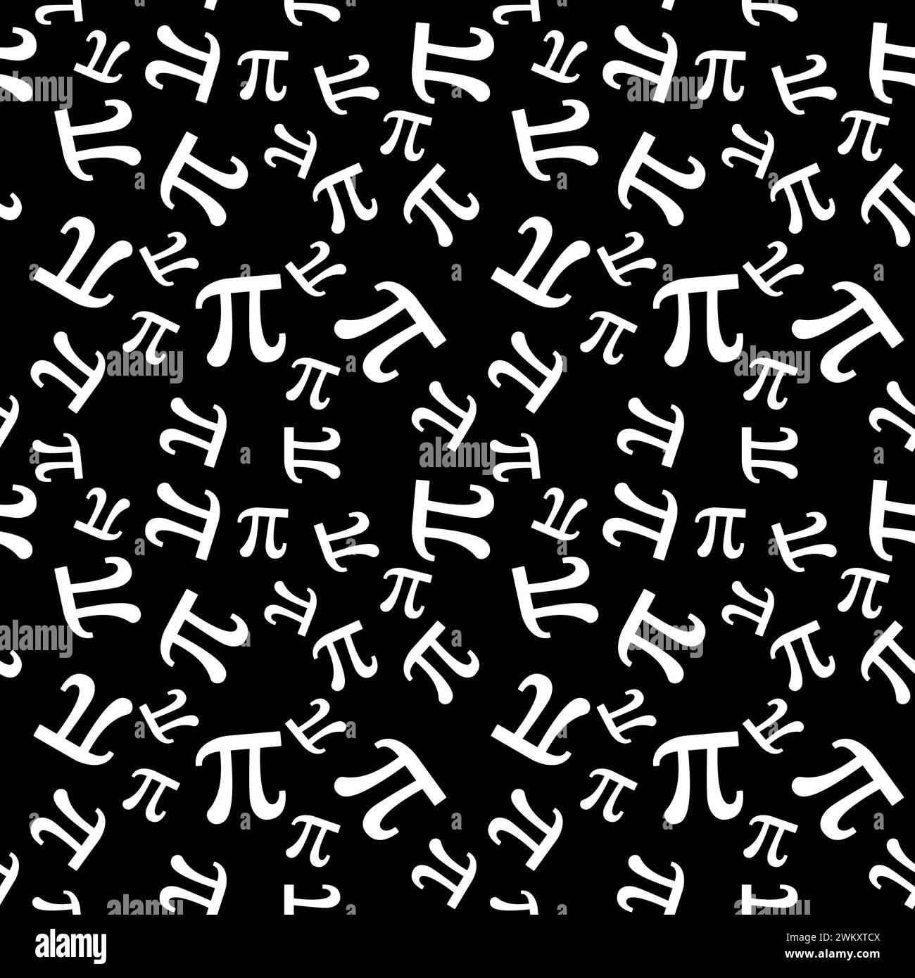 Pi Sign vector dark concept seamless pattern - mathematical constant ...