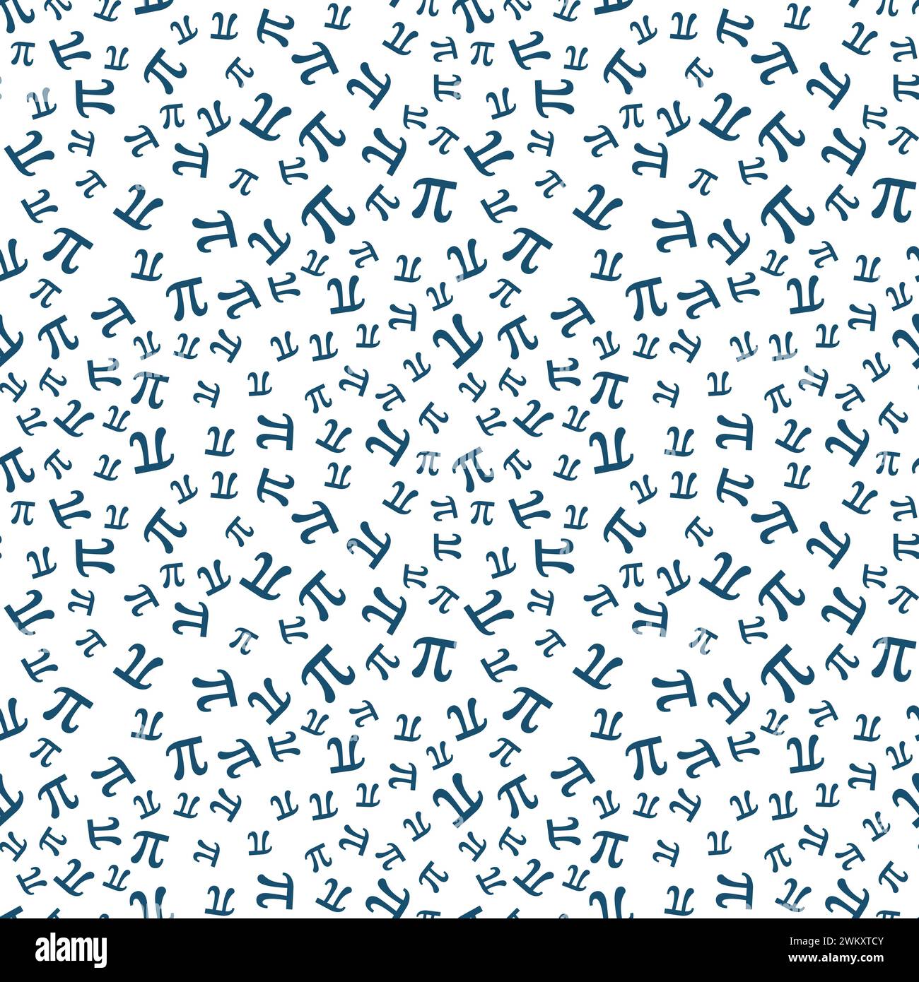Mathematics concept pattern with Blue Greek Pi symbol - vector ...