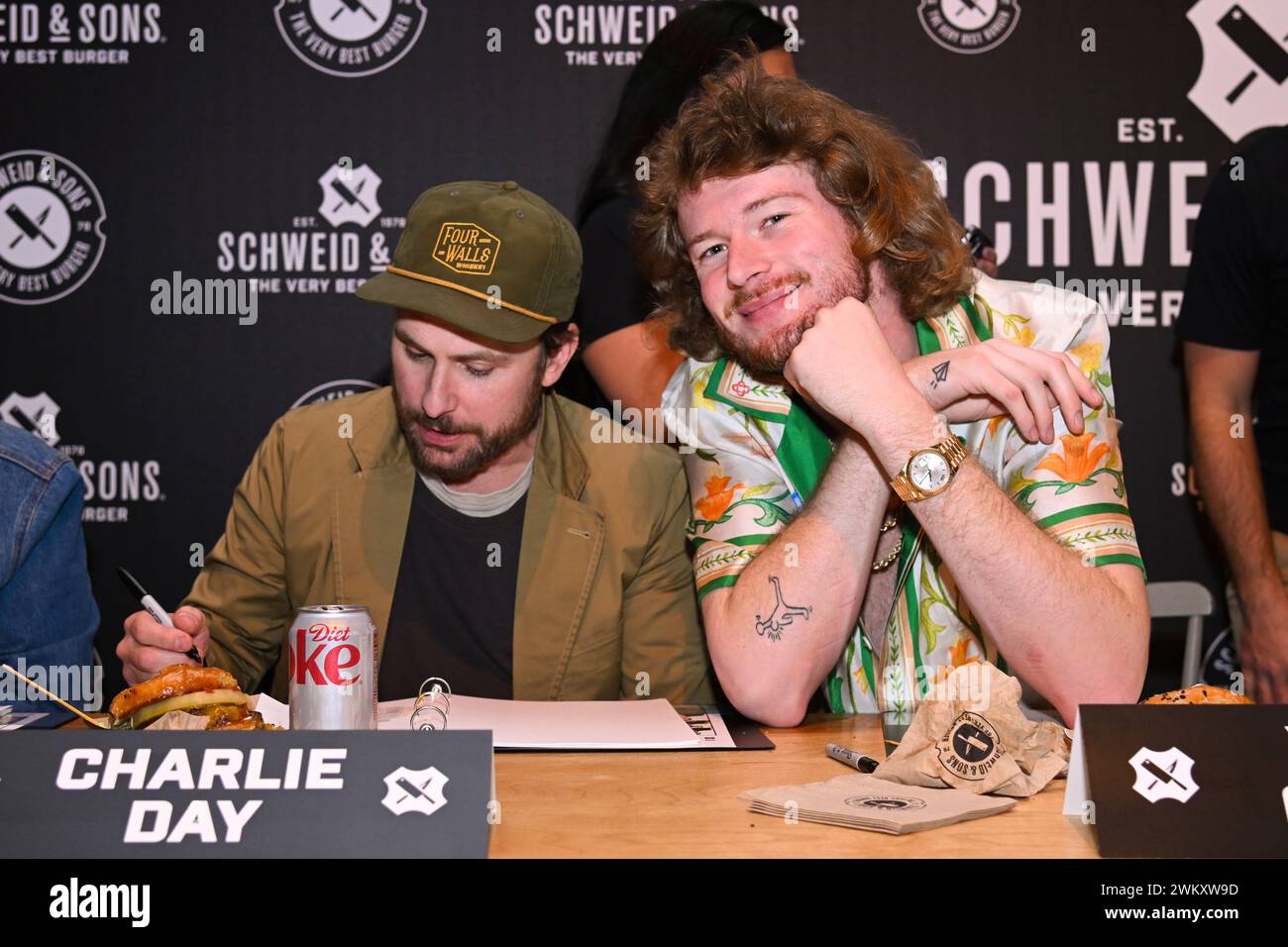 Charlie Day, left, and Yung Gravy attend Burger Bash as part of SOBEWFF ...