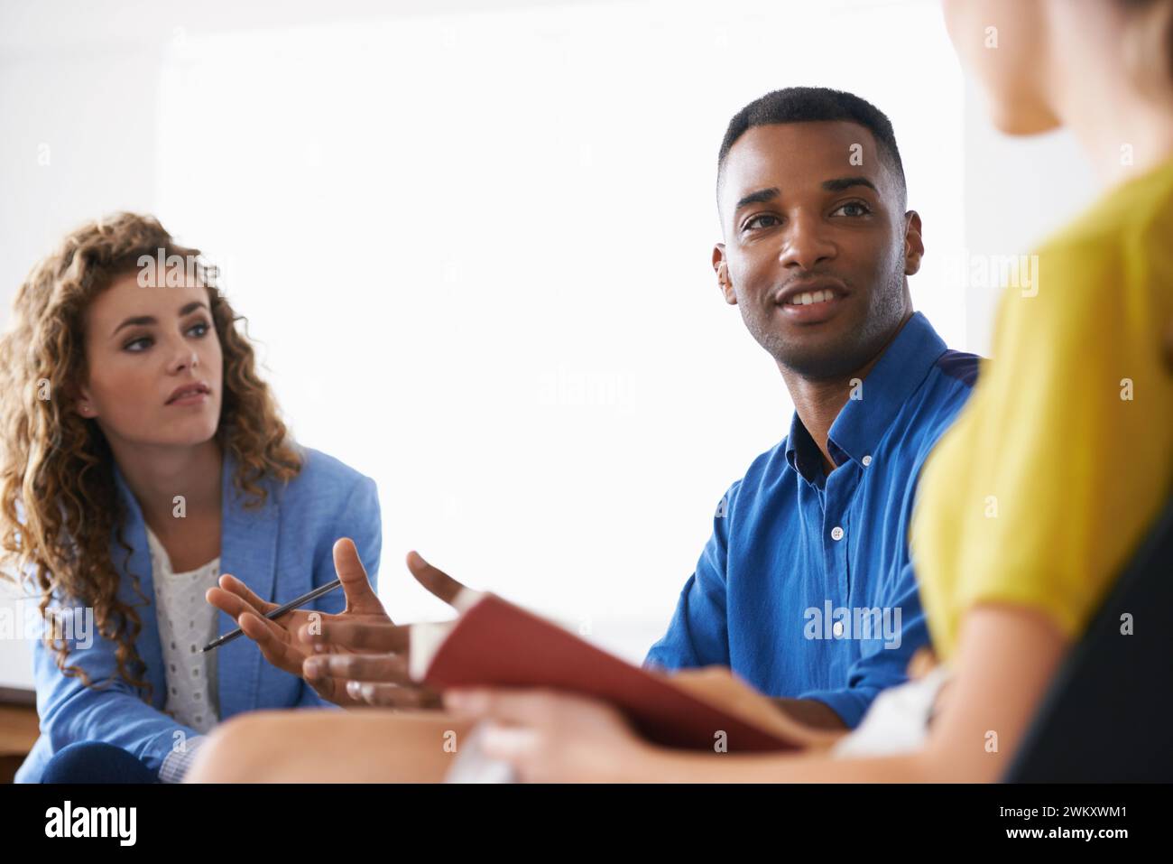 Diversity, team and listening in discussion for group work, planning ...