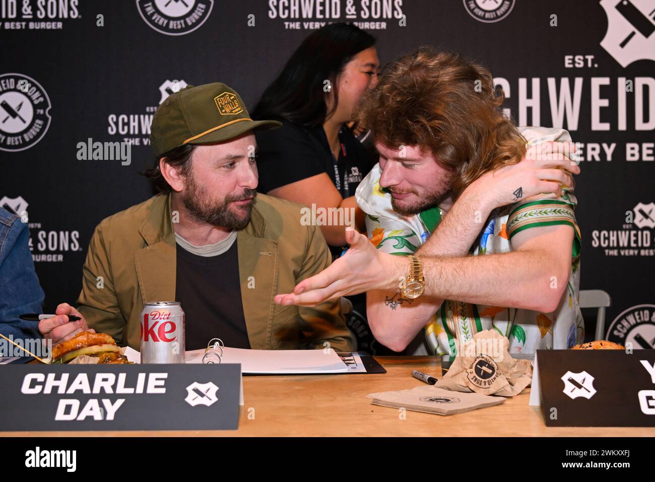Charlie Day, left, and Yung Gravy attend Burger Bash as part of SOBEWFF ...