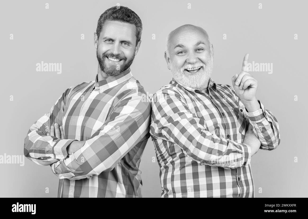 two generation family men in studio, inspired. two generation family ...