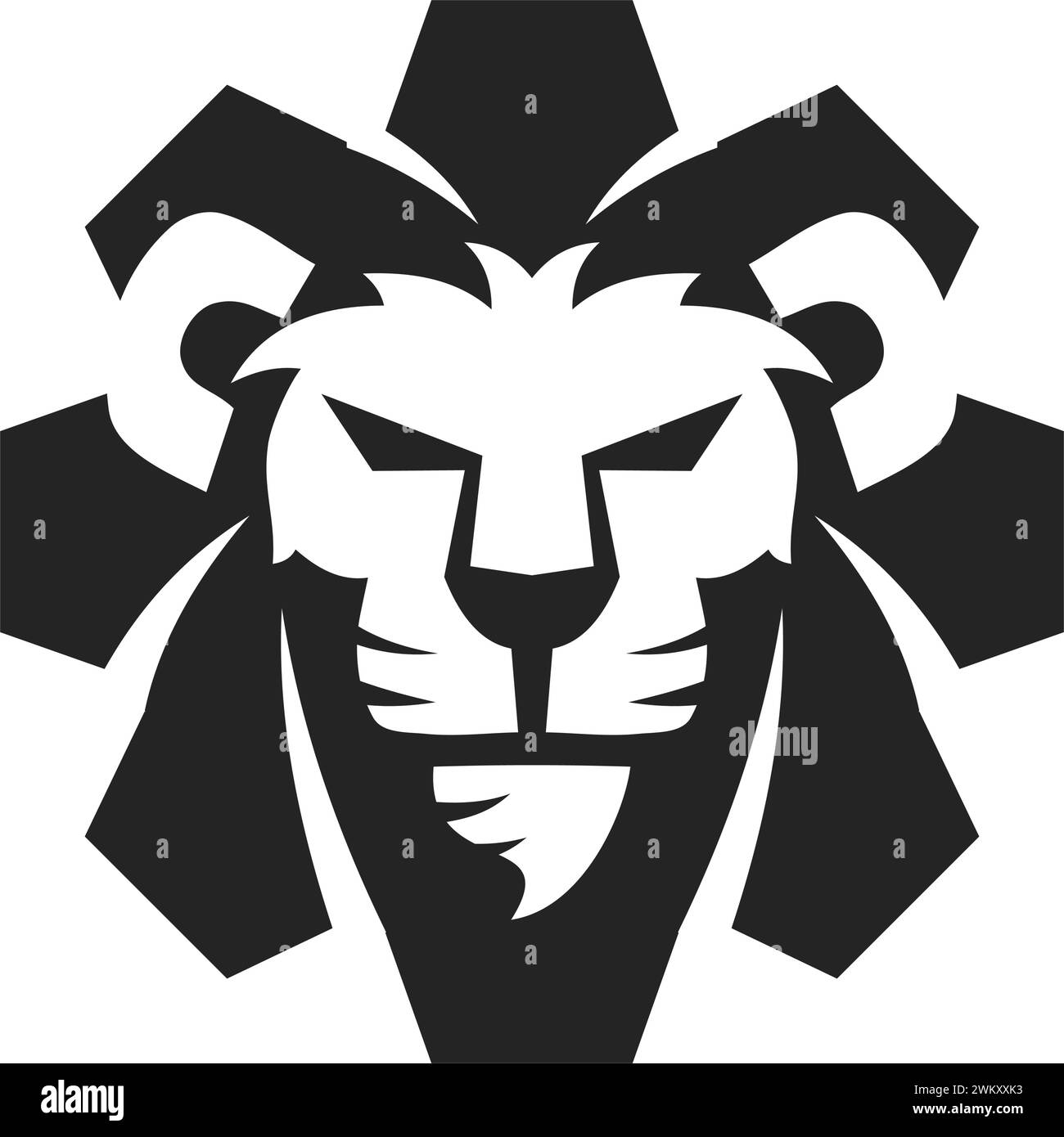 Lion Gear template Isolated. Brand Identity. Icon Abstract Vector ...