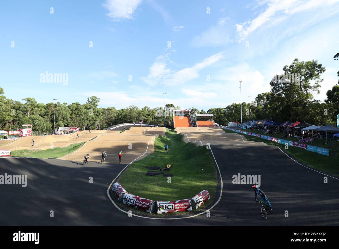Brisbane, Australia. 23rd Feb 2024. Final preparations for the UCI BMX ...