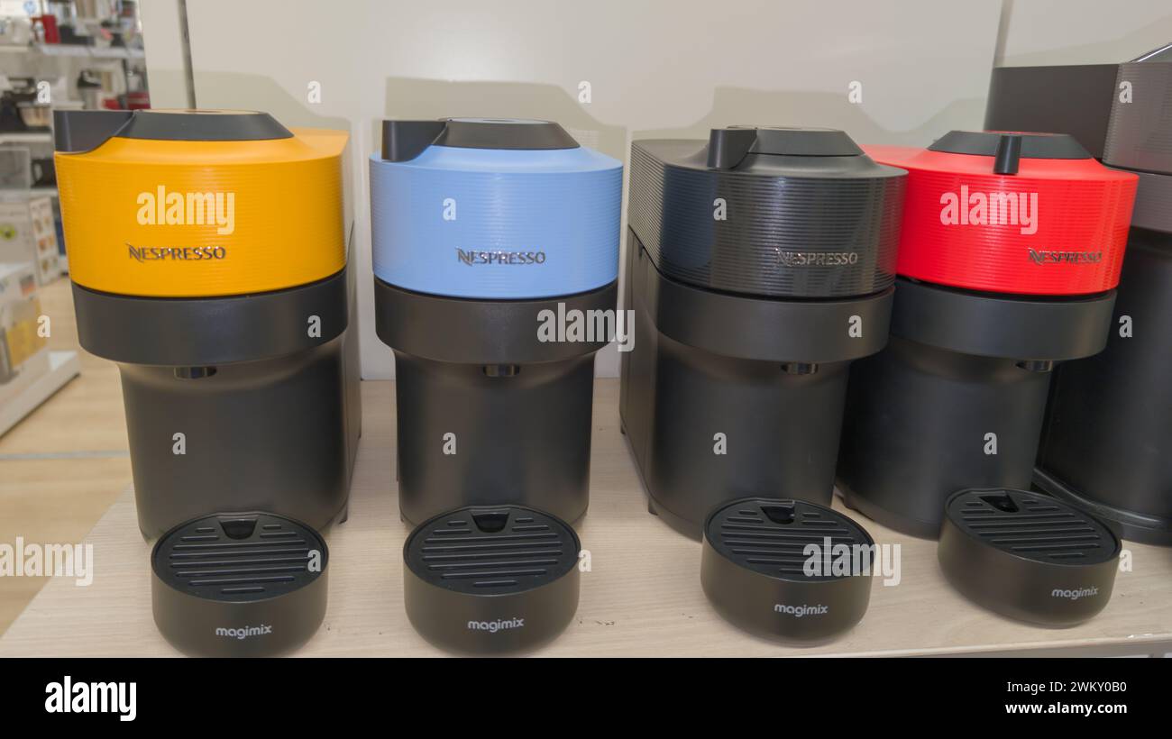 Bordeaux , France - 02 19 2024 : Nespresso brand text and sign logo ...