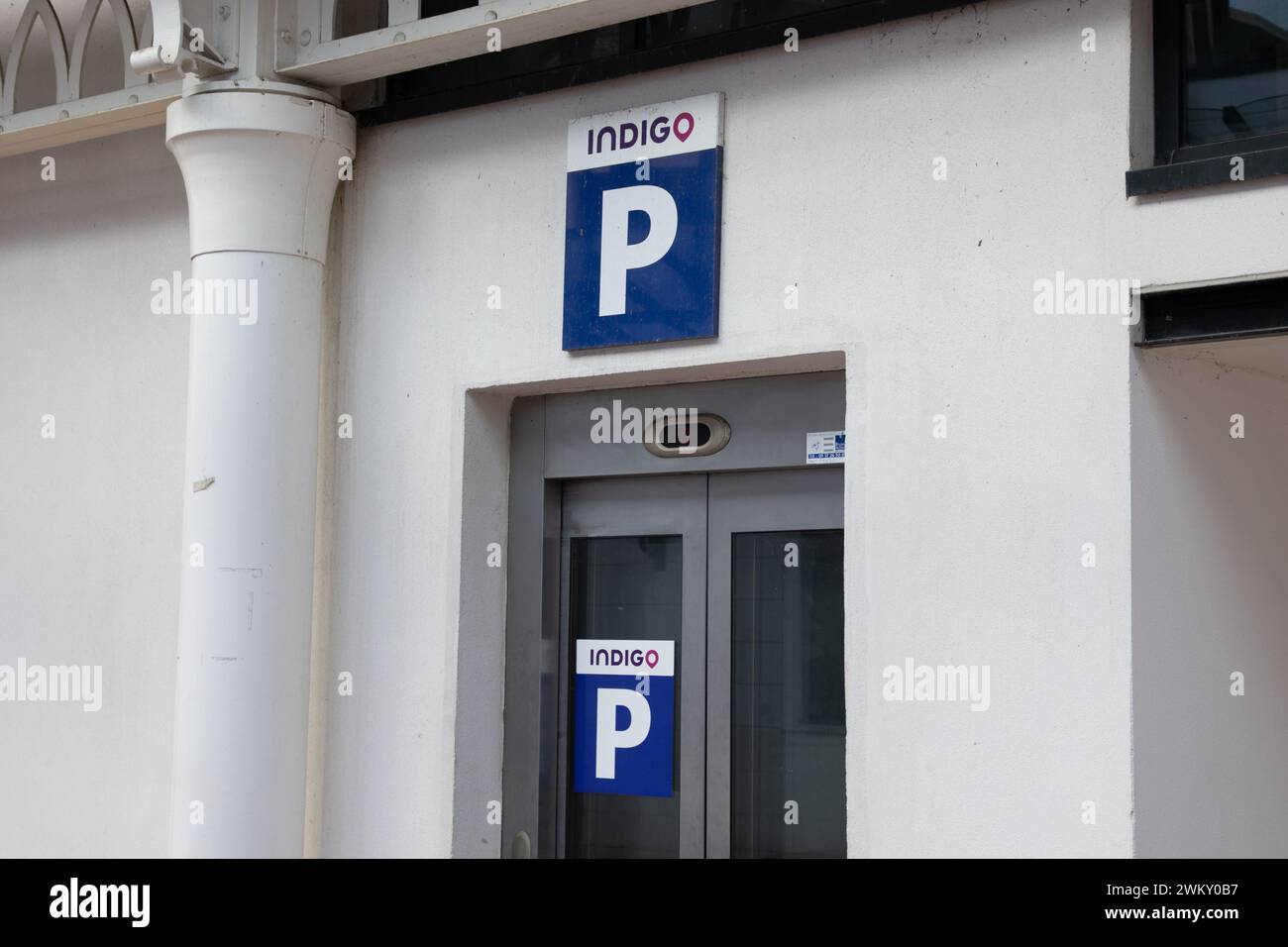 Bordeaux , France - 02 12 2024 : Indigo access car park facilities ...