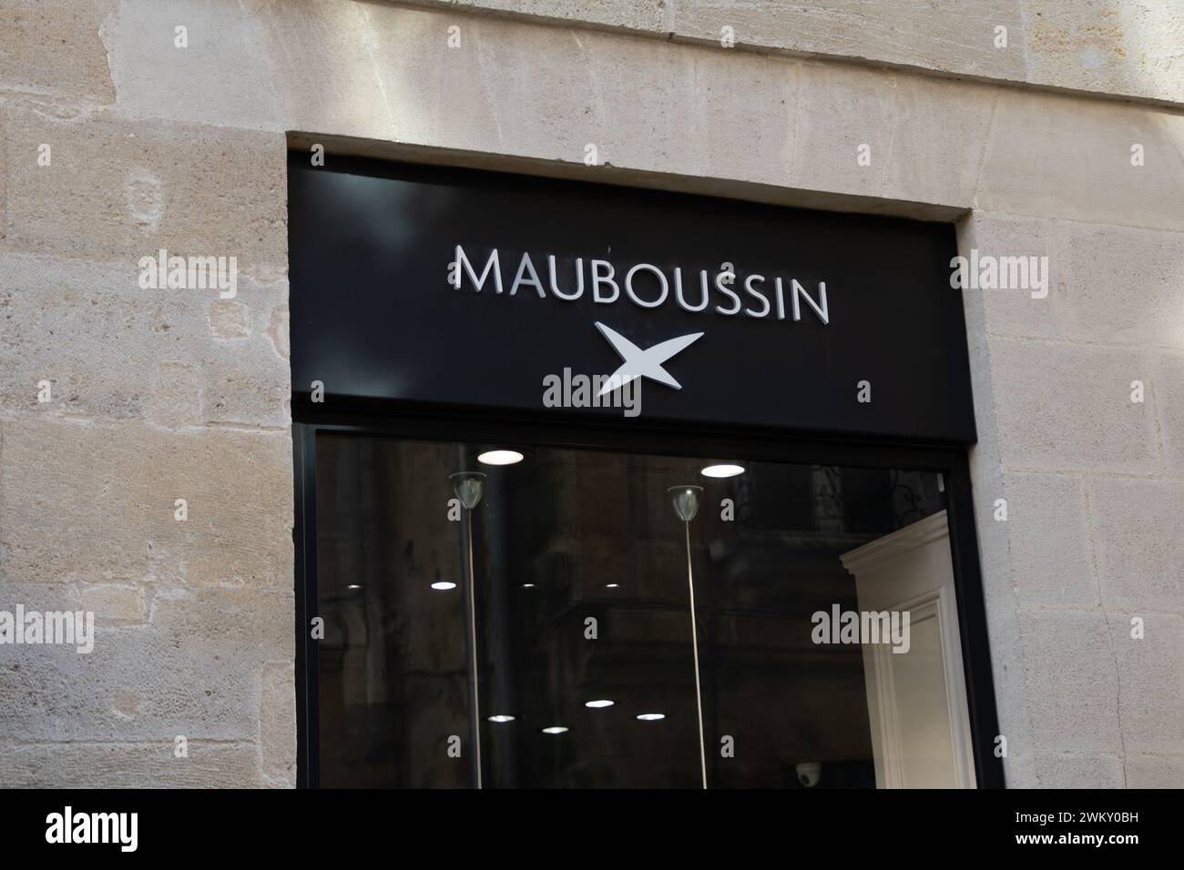 Bordeaux , France - 02 19 2024 : mauboussin store logo brand chain and ...