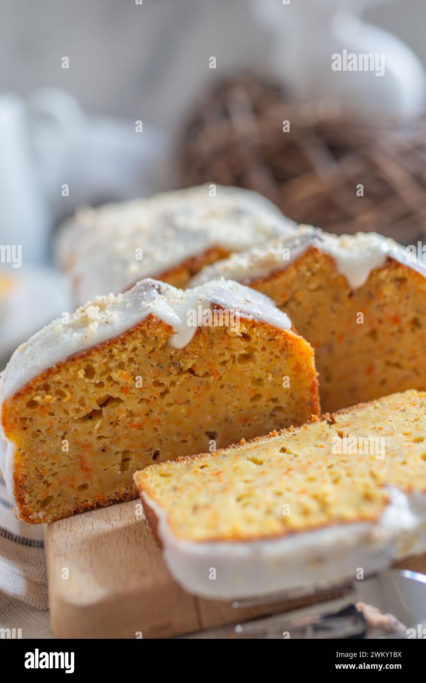 home made carrot sponge cake Stock Photo - Alamy
