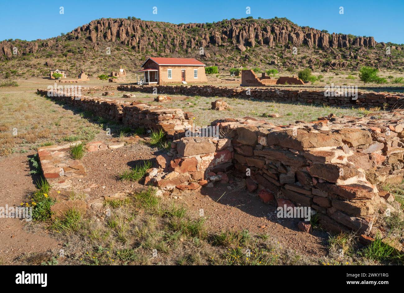 Historic Ruins and Foundations of Buildings at Fort Davis National ...