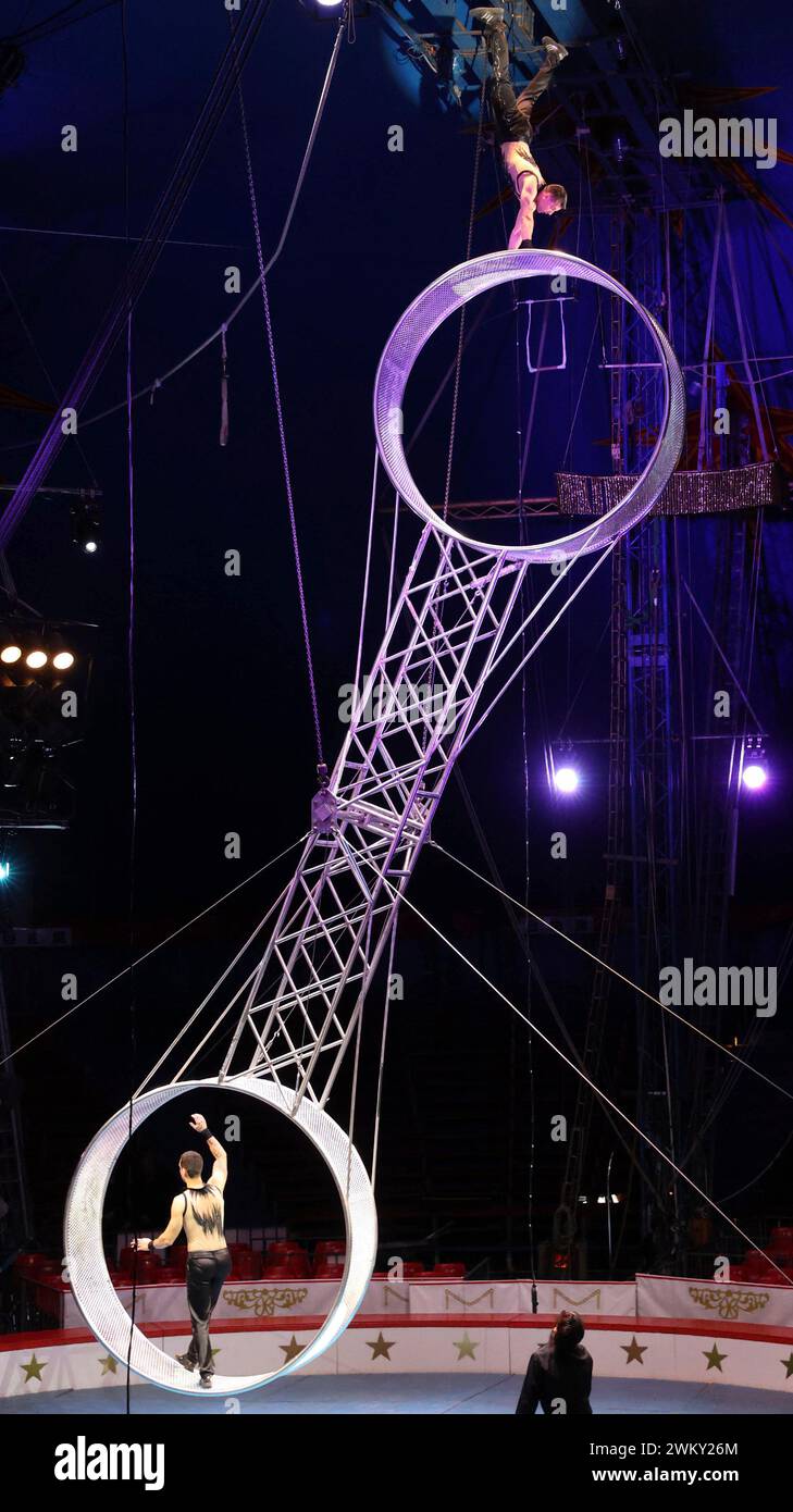 Performers of Kinoshita Circus rehearse their acting ahead of the ...