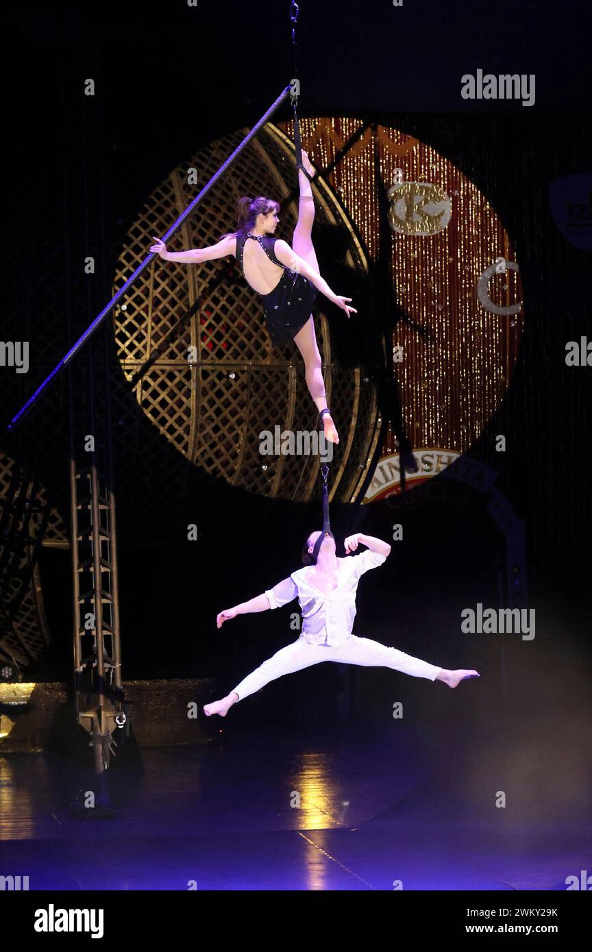 Performers of Kinoshita Circus rehearse their acting ahead of the ...