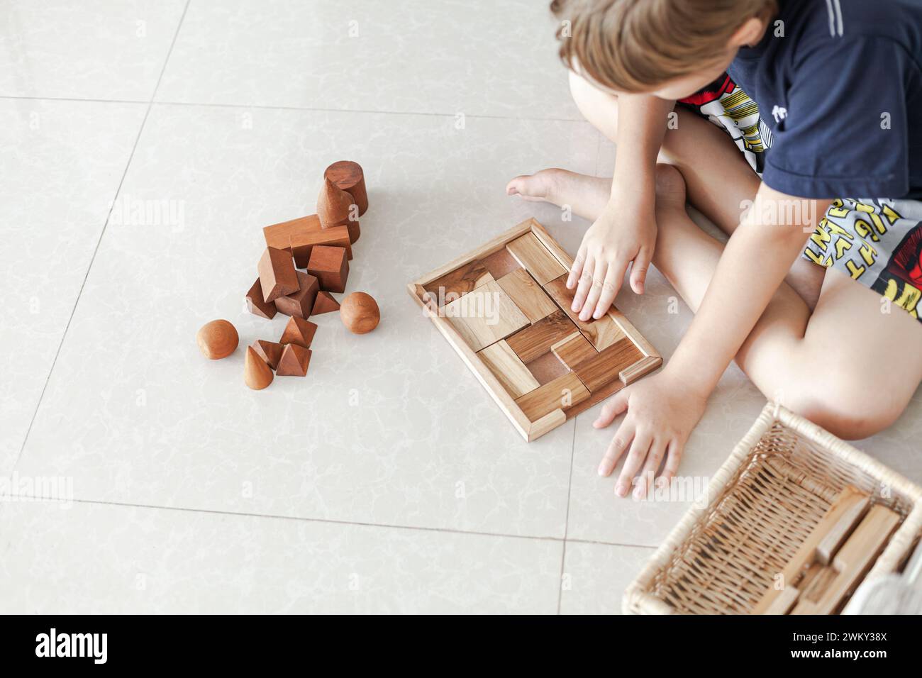 Imaginative child playing building hi-res stock photography and images ...