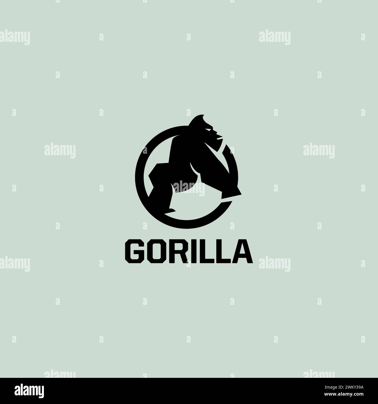 Gorilla Logo Strong. Monkey logo Stock Vector Image & Art - Alamy