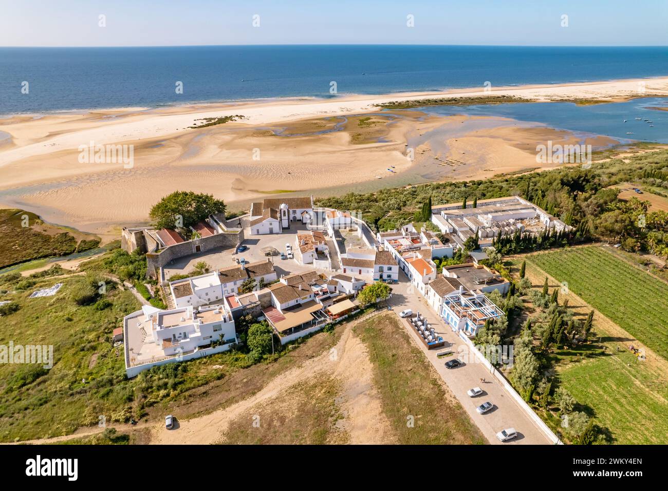 Cacela Velha old fishermen village in Algarve region, Portugal Stock ...
