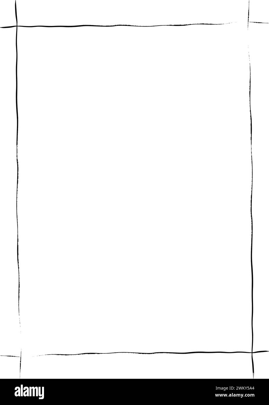 Frame border grunge shape icon, vertical, rectangle decorative doodle ...