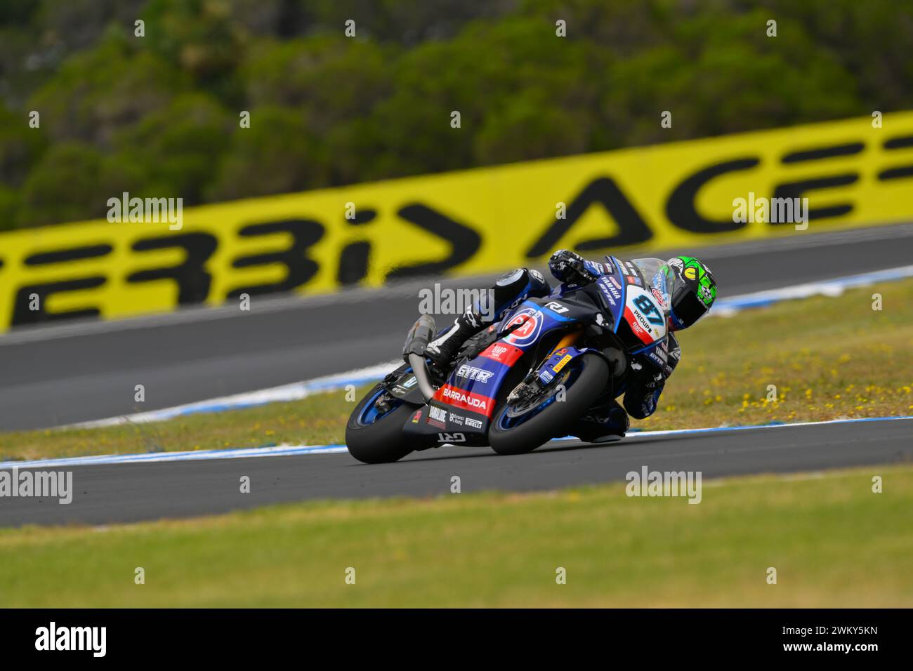 MELBOURNE, AUSTRALIA. 23 February, 2024. Remy Gardner(87) of Australia riding the Yamaha YZF R1 ...