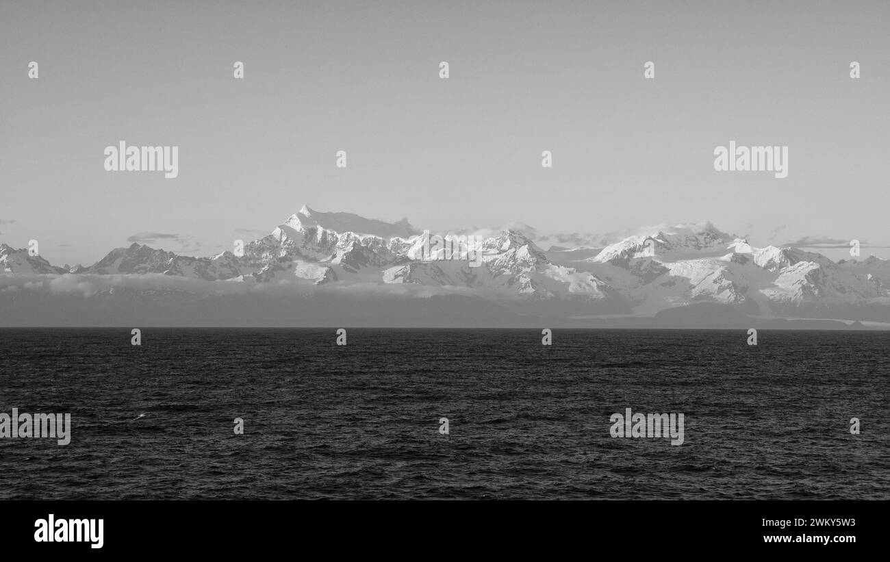 mountainscape with horizon in daylight. beautiful natural mountainscape ...