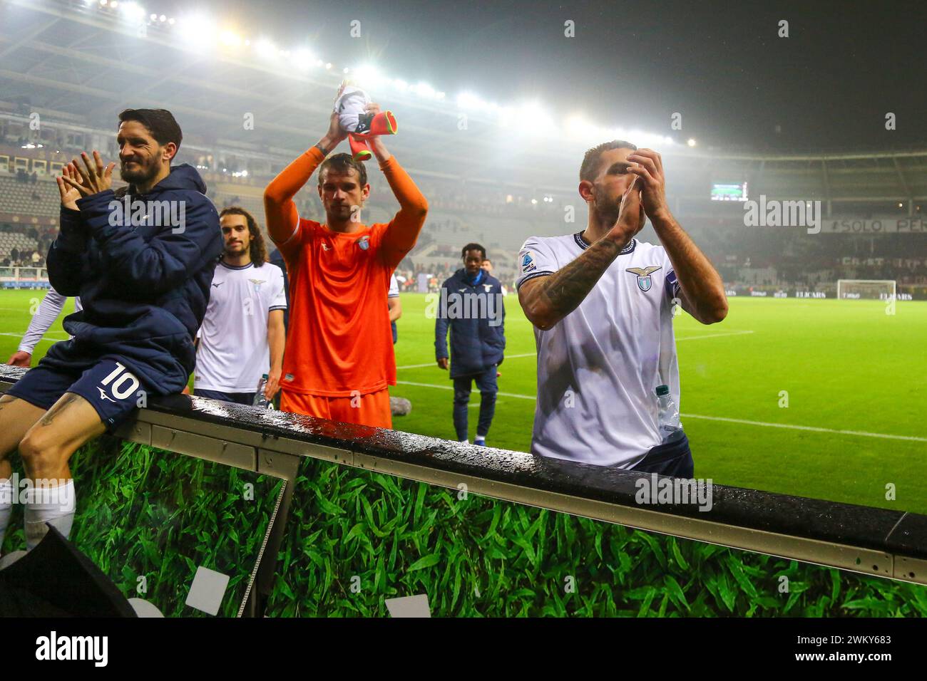 Luis Alberto, Ivan Provedel, and Danilo Cataldi of SS Lazio celebrate ...
