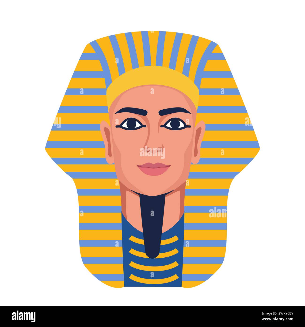 Pharaoh. Egyptian golden pharaohs mask. Ancient culture sing and symbol ...
