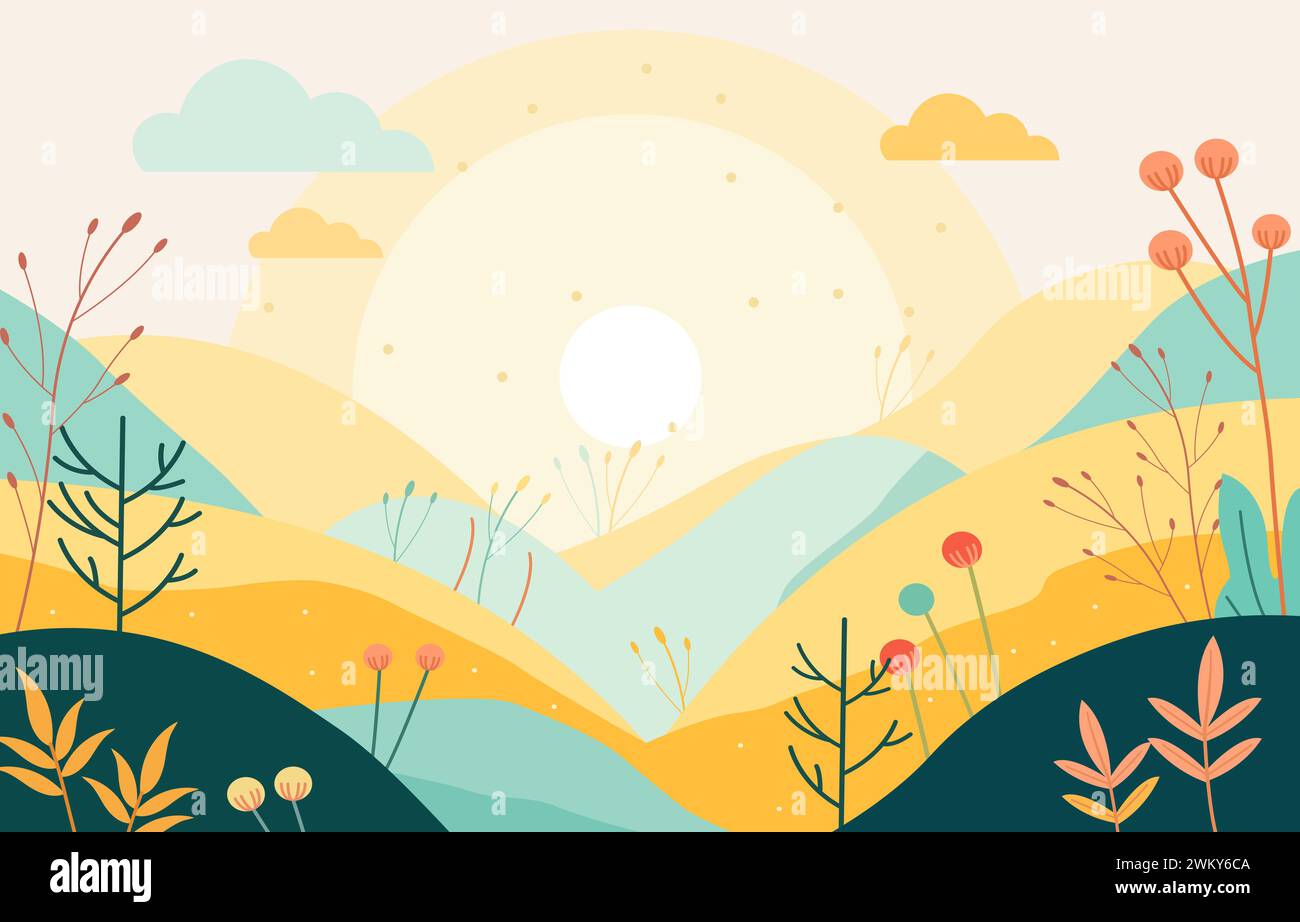 Big hills view Stock Vector Images - Alamy