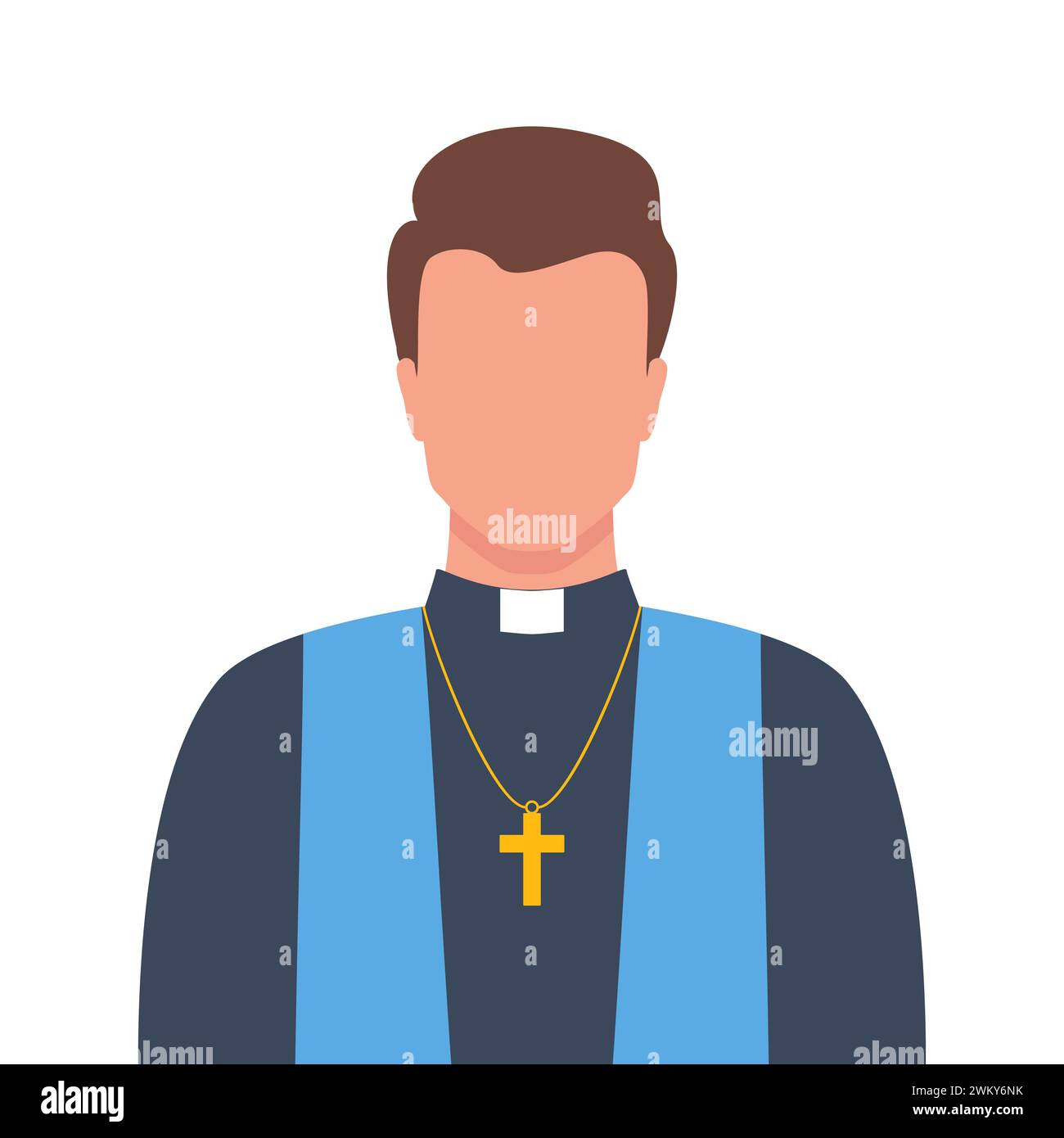 Catholic priest portrait. Catholic priest in a cassock with a cross ...