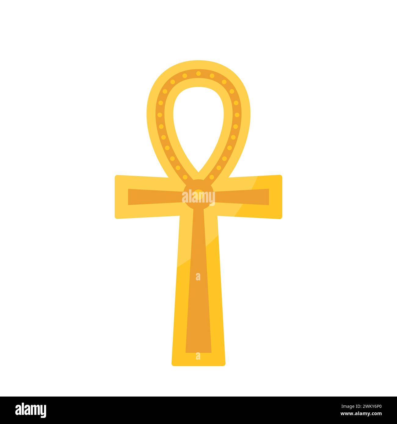 Golden Ankh symbol. Ancient Egypt symbol Ankh, Key of Life, Eternal ...
