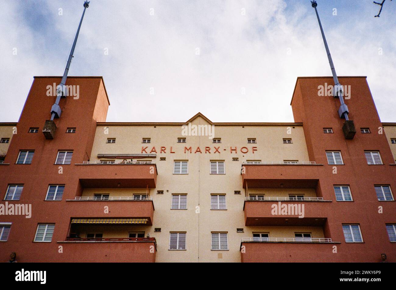 Karl Marx-Hof or Karl Marx Court, Vienna, Austria. The longest single ...