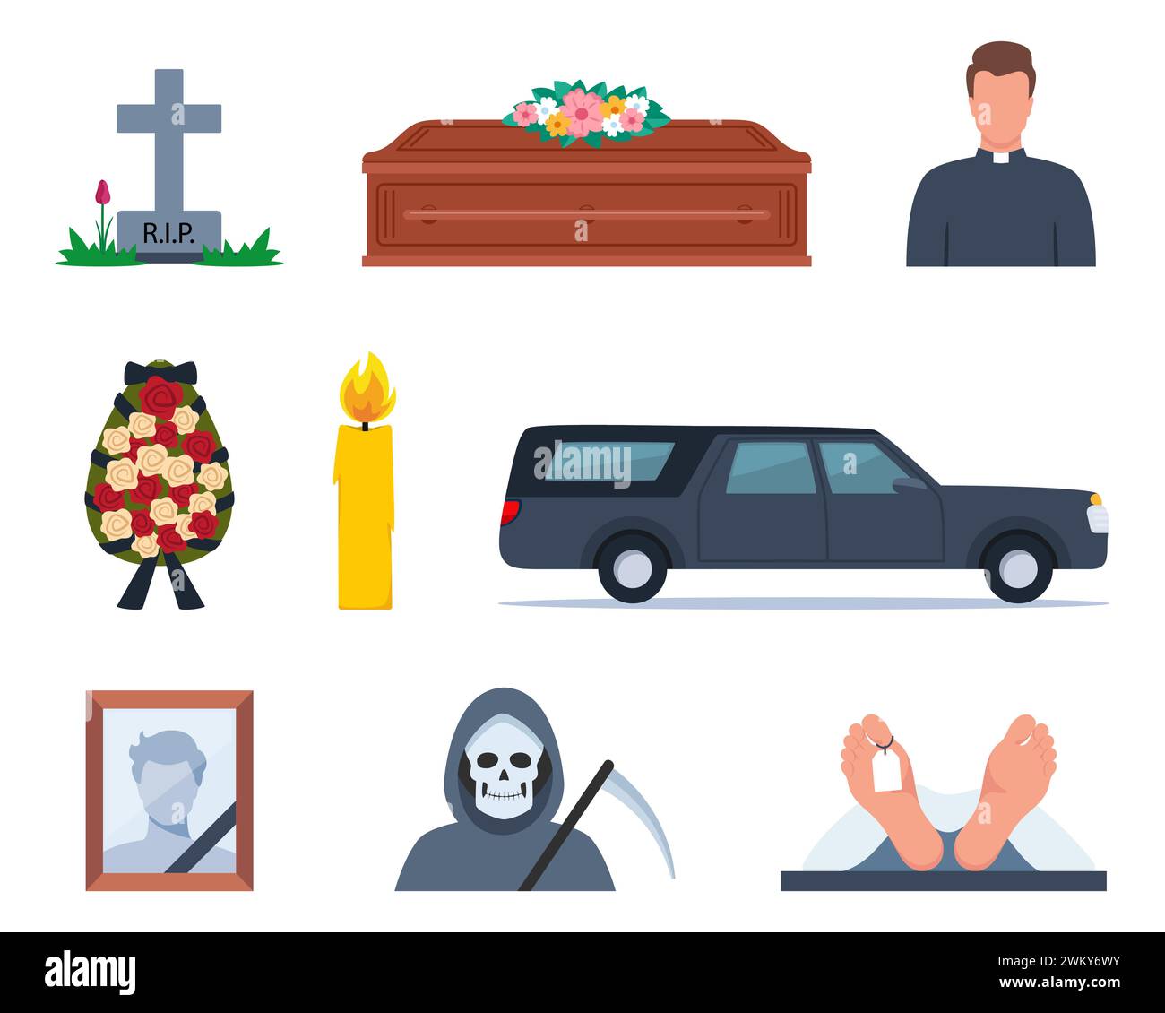 Mortuary car Stock Vector Images - Alamy