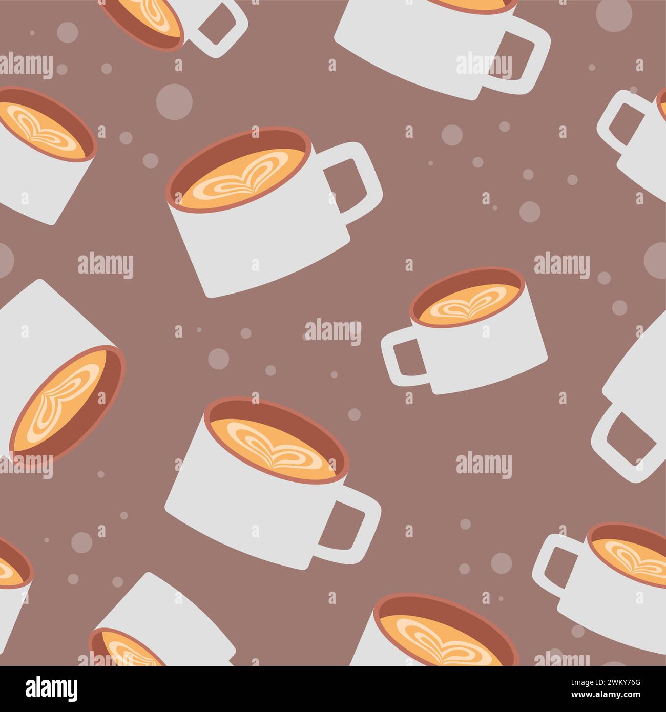 Flat white cappuccino coffee Stock Vector Images - Alamy