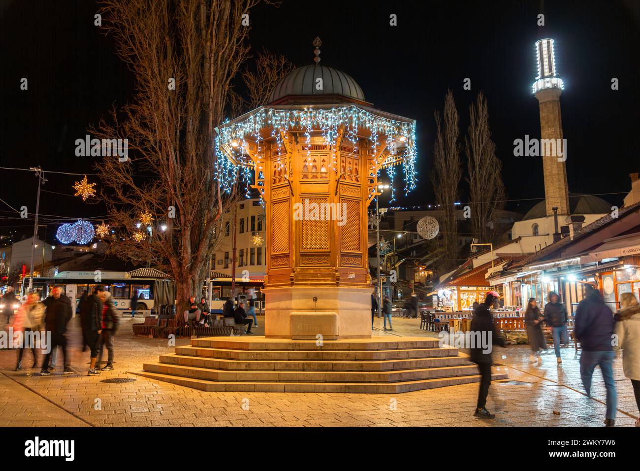 Sarajevo - BiH - 10 FEB 2024: Bascarsija is Sarajevo's old bazaar and ...