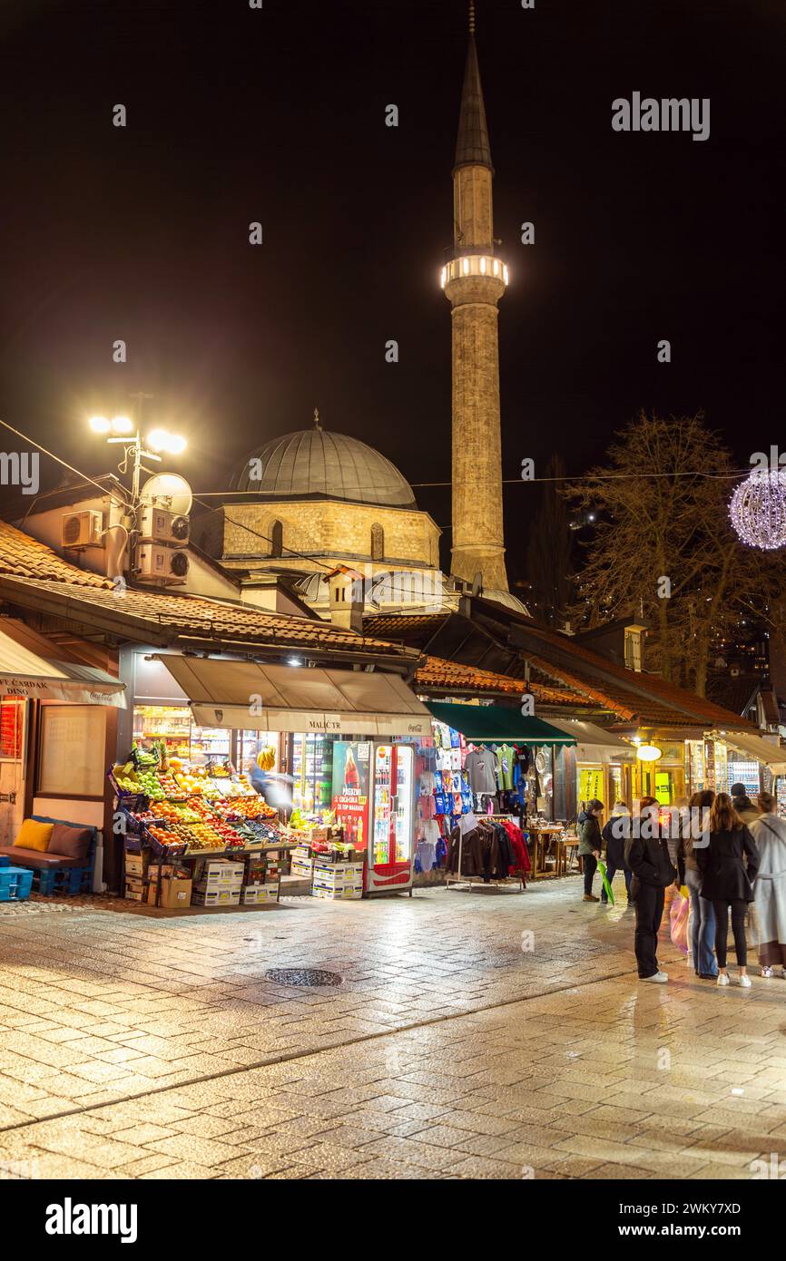 Sarajevo - BiH - 10 FEB 2024: Bascarsija is Sarajevo's old bazaar and ...