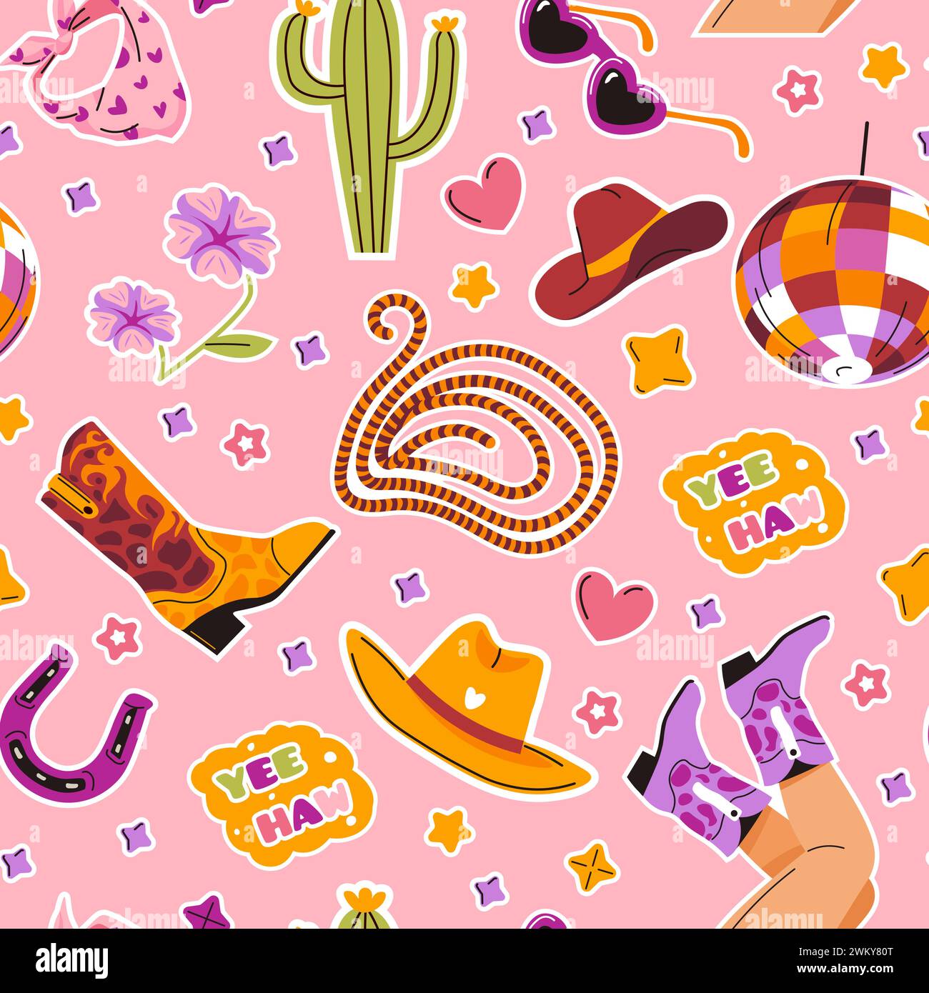 Cowboy hat pattern seamless hi-res stock photography and images - Alamy
