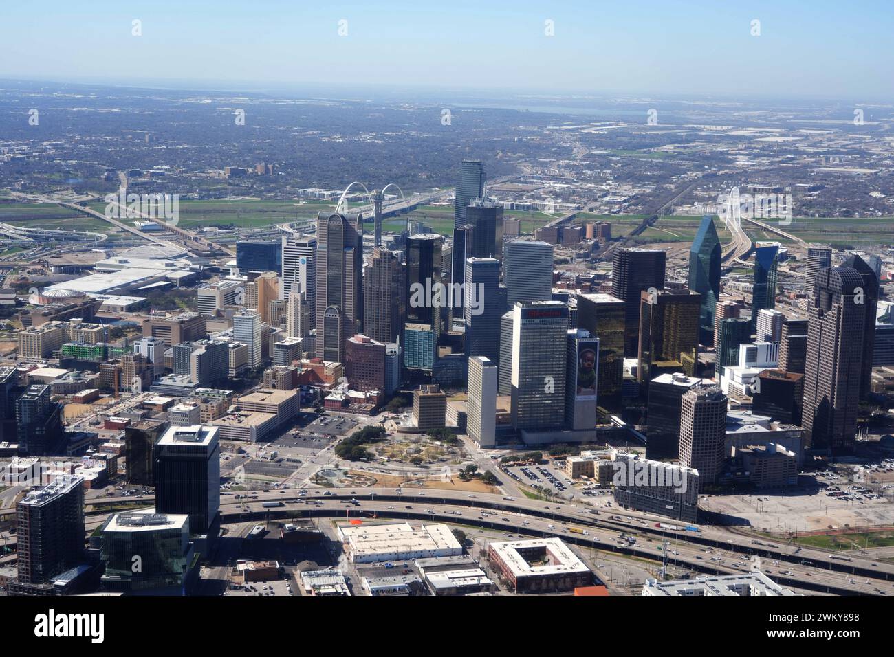 Aerial view dallas skyline hi-res stock photography and images - Alamy