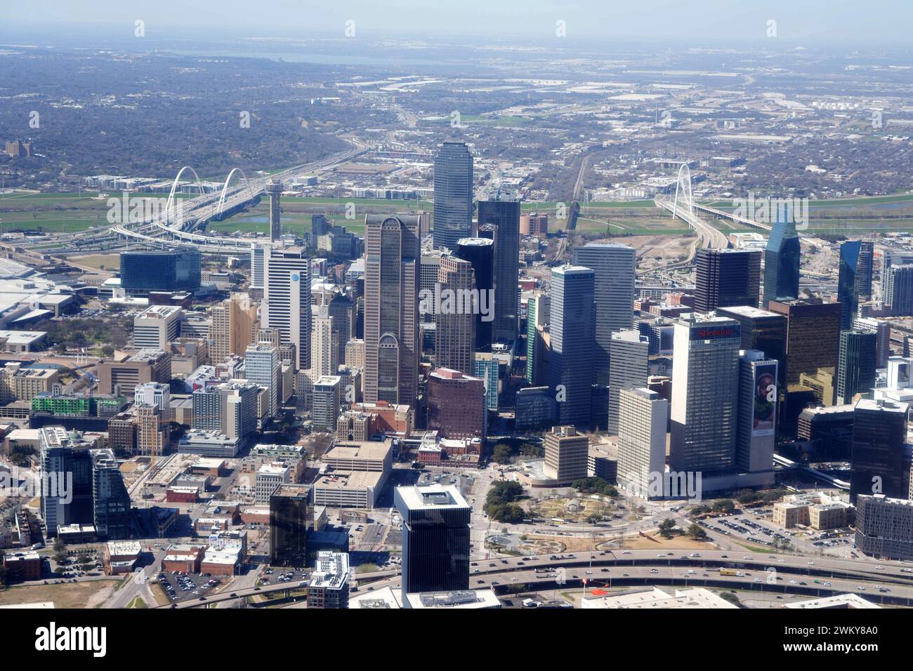 Aerial skyline in downtown dallas hi-res stock photography and images ...