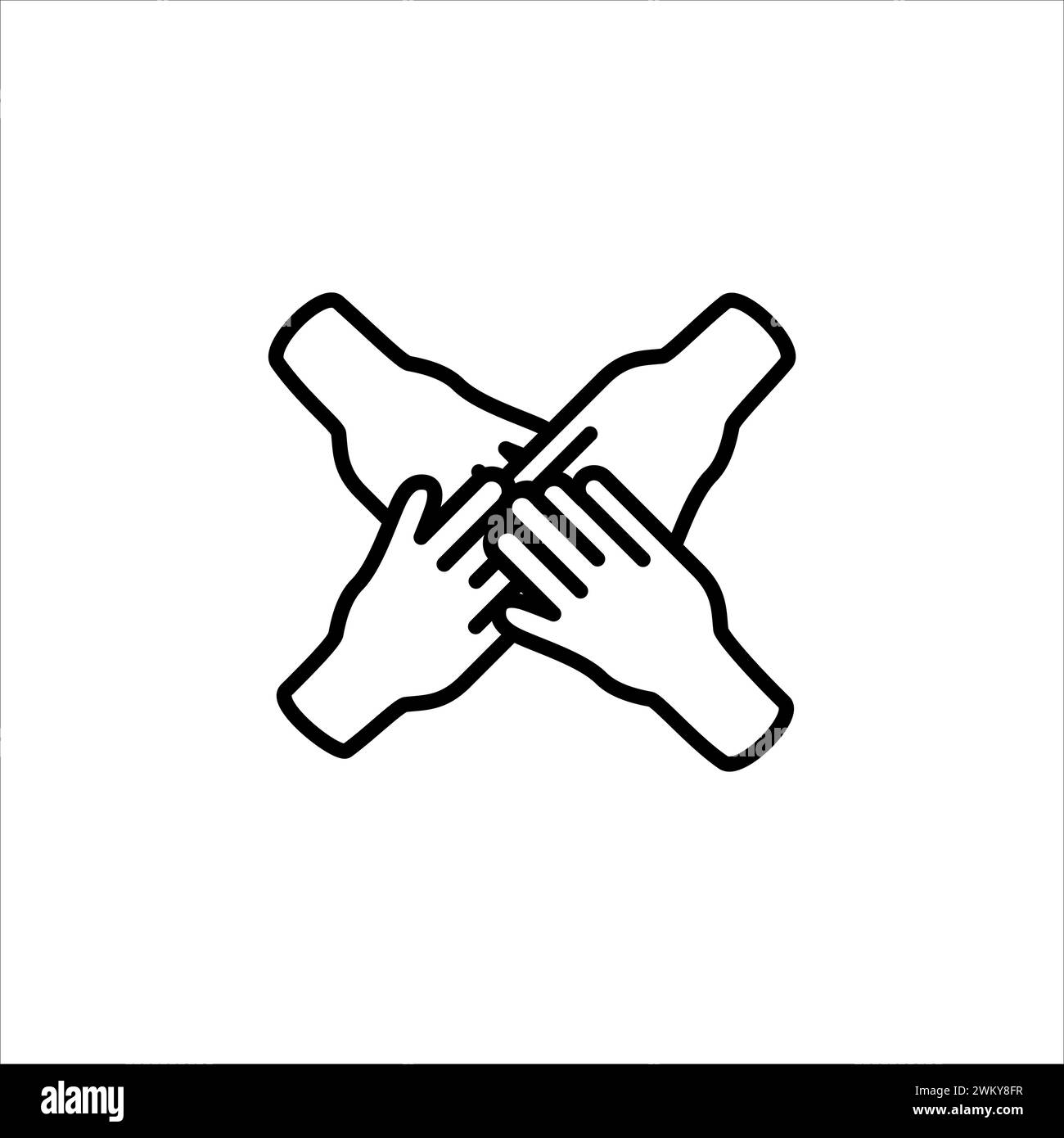 Art illustration icon logo charity and solidarity symbol Stock Vector ...