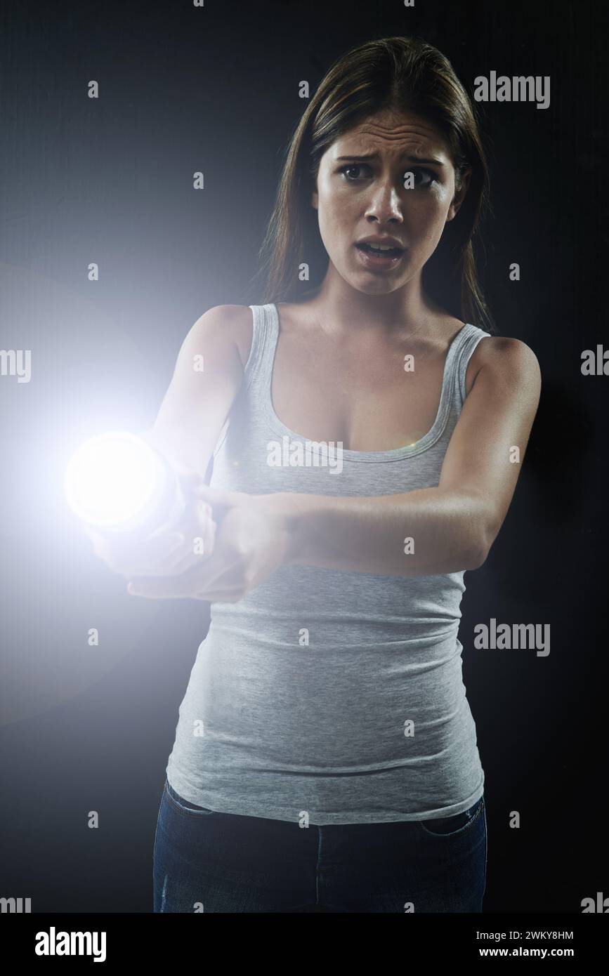 Flashlight in face monster hi-res stock photography and images - Alamy