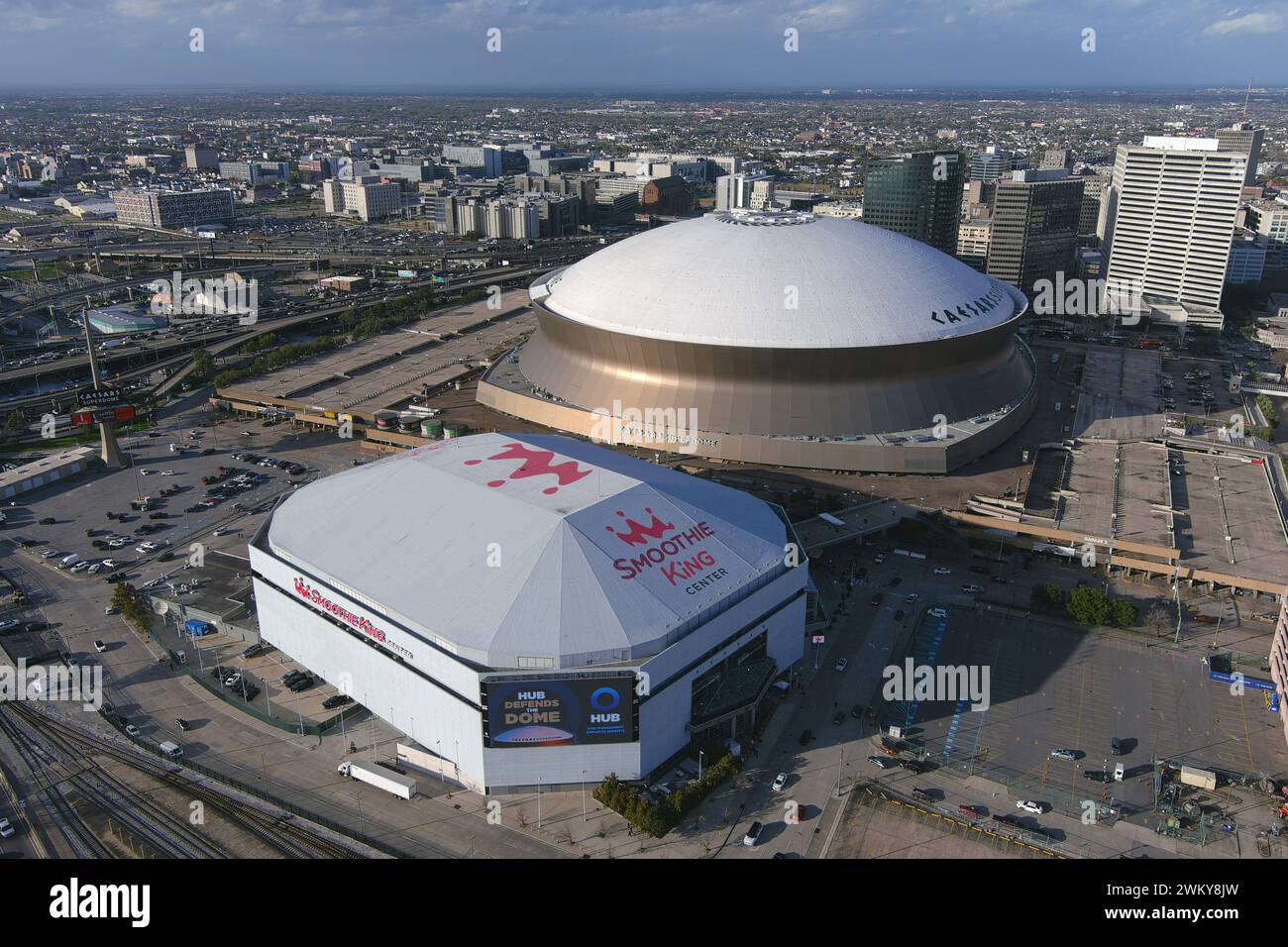 Smoothie king center new orleans aerial hi-res stock photography and ...