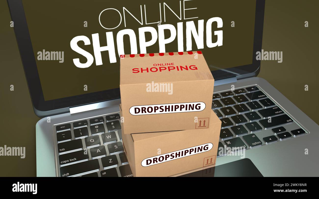 E-commerce, Social Media Concept, E-commerce Platforms. 3D Visual ...