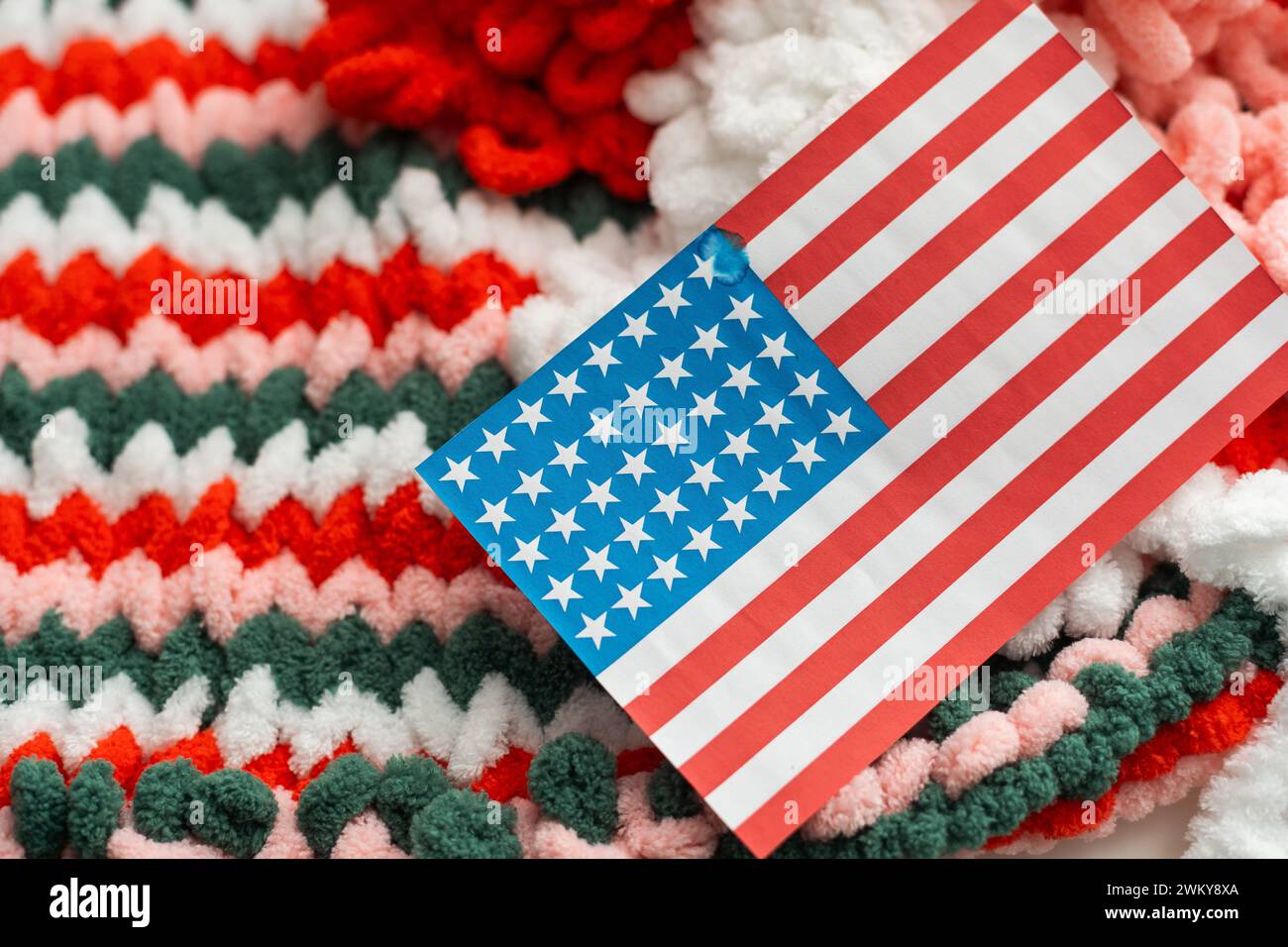 Closeup United States of America flag. Image of the american flag ...