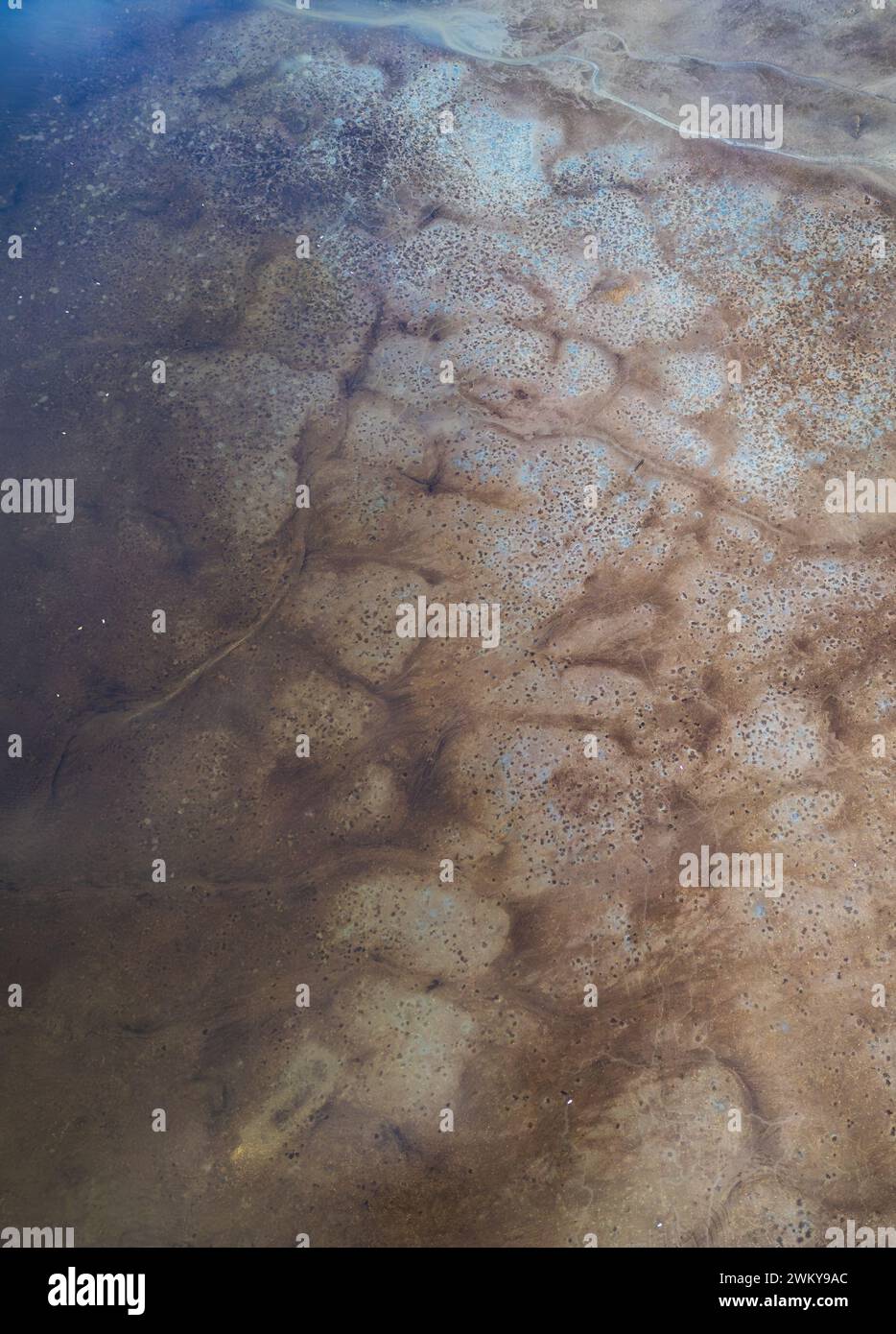 An aerial view of a muddy Pacific Ocean shore Stock Photo - Alamy