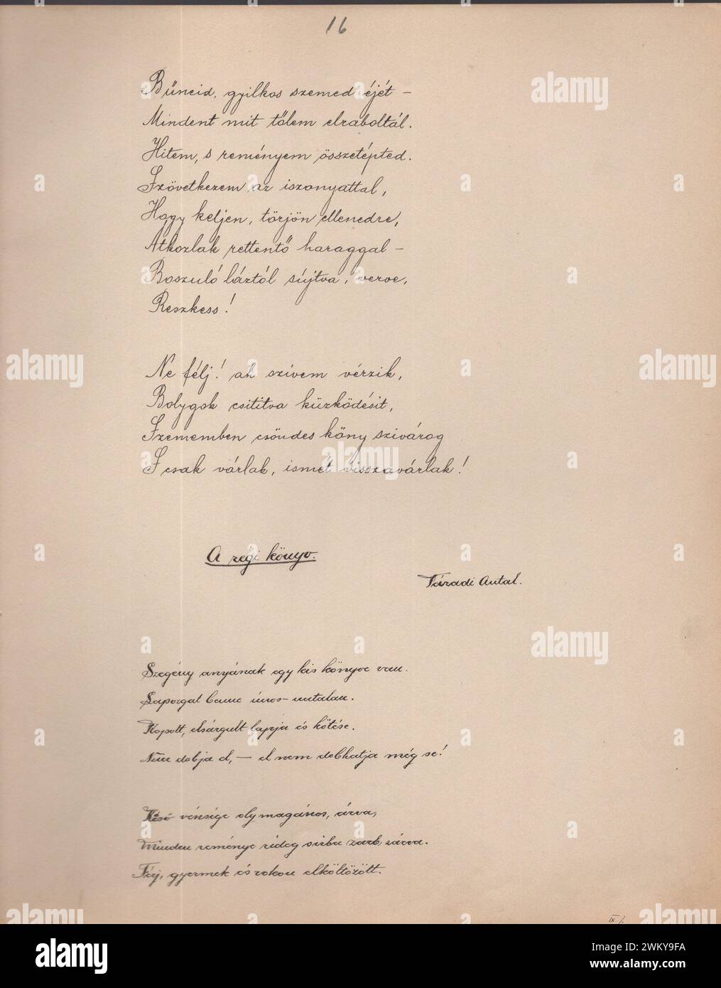 A regi konyv cimu vers hi-res stock photography and images - Alamy