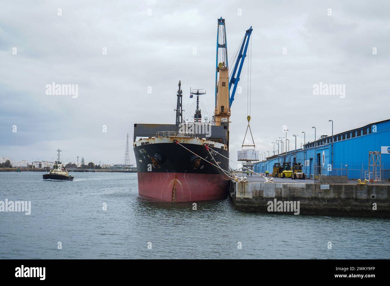 Cargo Ship docked in Port Adelaide, Australia Stock Photo - Alamy