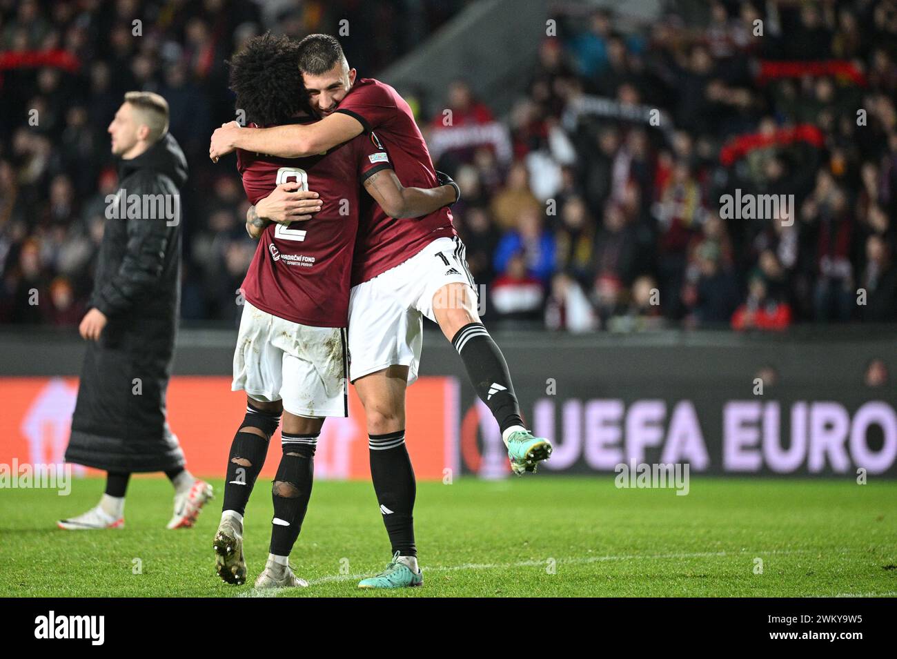 Prague, Czech Republic. 22nd Feb, 2024. From left Angelo Preciado ...