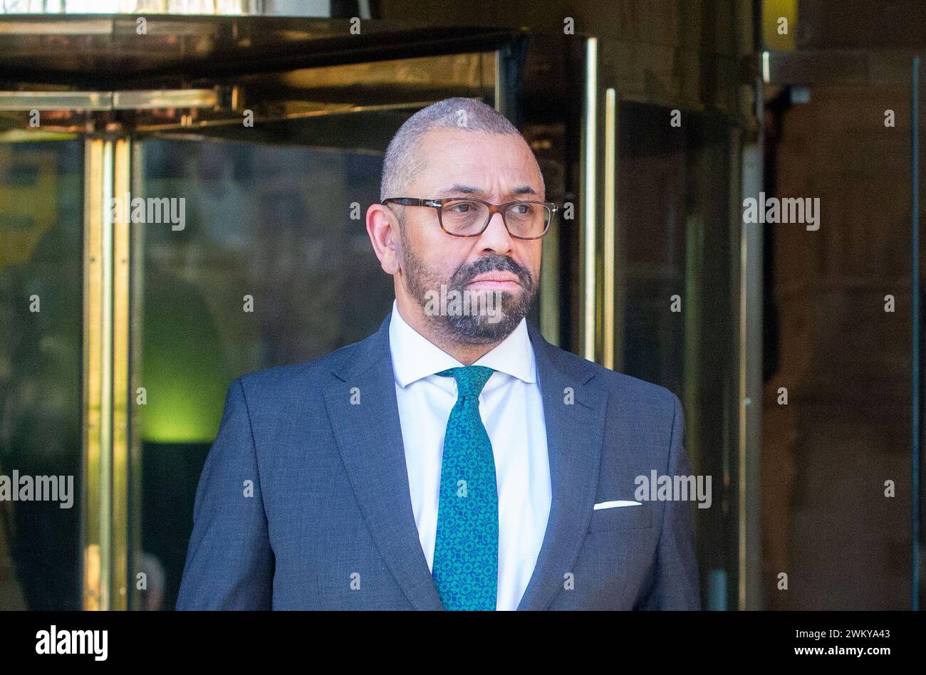 London, England, UK. 23rd Feb, 2024. Home Secretary JAMES CLEVERLY is ...