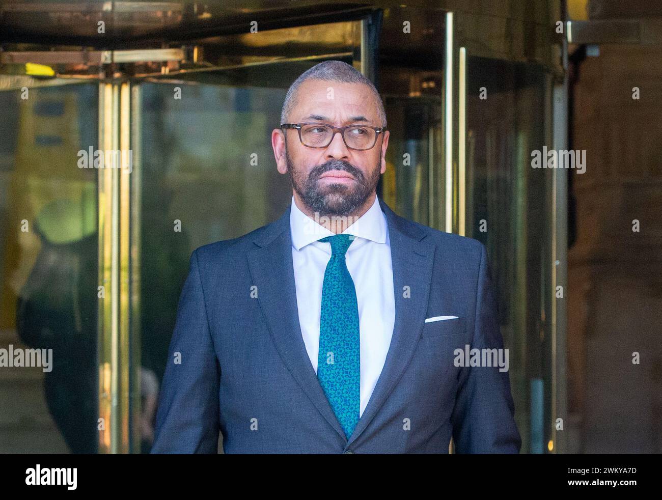 London, England, UK. 23rd Feb, 2024. Home Secretary JAMES CLEVERLY is ...