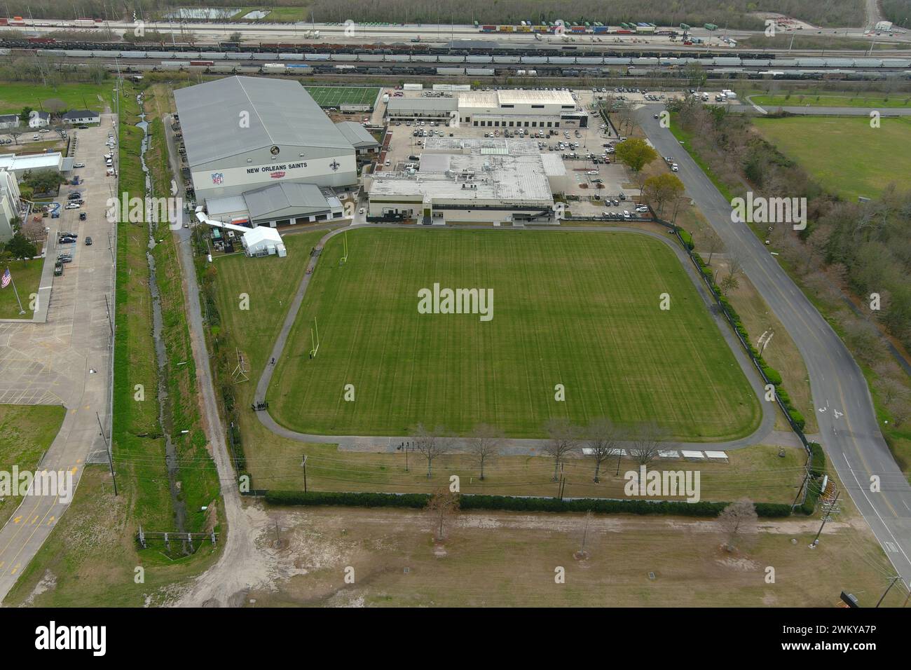 Metairie, United States. 22nd Feb, 2024. A general overall aerial view ...