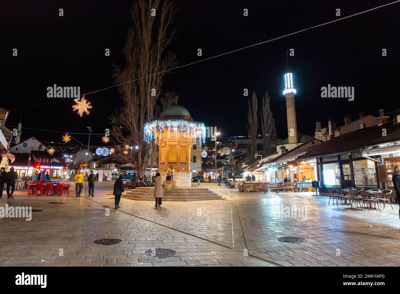 Sarajevo - BiH - 10 FEB 2024: Bascarsija is Sarajevo's old bazaar and ...