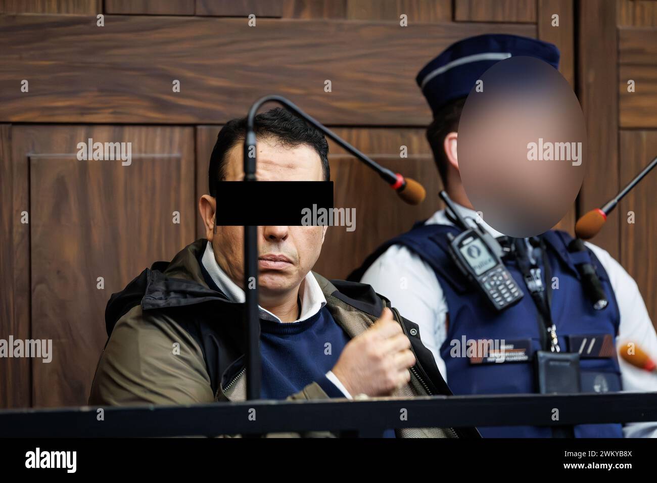 Brugge, Belgium. 23rd Feb, 2024. The accused Ridoan Oudaha pictured ...